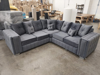 Stunning Hendi Corner - Grey Sofas