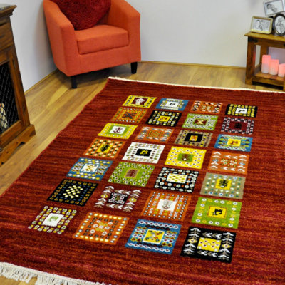 Stunning Red Persian Mehr Rug - Dakota Collection