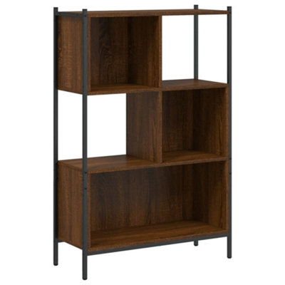 Sturdy Bookcase Brown Oak 72x28x109 cm Engineered Wood