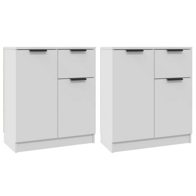 Sturdy Sideboards 2 pcs White 60x30x70 cm Engineered Wood