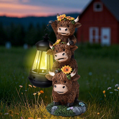 Style 1 Outdoor Solar Calf Sculpture Pendant Light