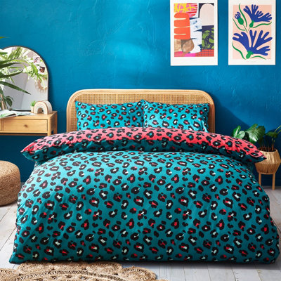 Style Lab Leopard Print Reversible Duvet Cover Set