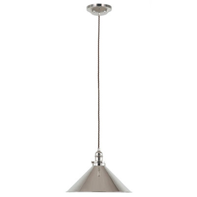Stylish 1 Bulb Ceiling Pendant Light in Polished Nickel Finish for ...