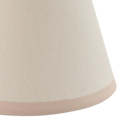 Stylish 2 Pack Dimmable Wall Lights in Aged Brass with Vintage Fabric ...
