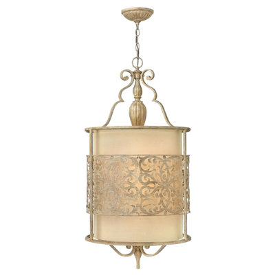 Stylish 4 Bulb Brushed Champagne LED Pendant Light Fitting