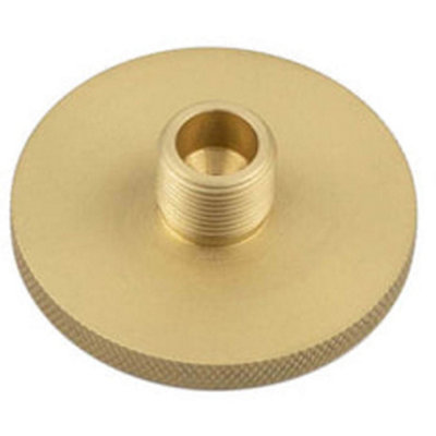 Stylish 50mm Satin Brass Knurled Wall Mounted Door Stops - Solid Brass ...