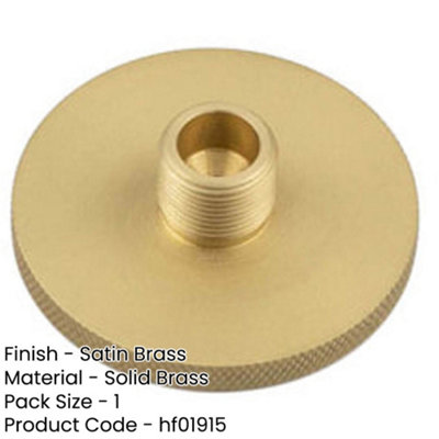 Stylish 50mm Satin Brass Knurled Wall Mounted Door Stops - Solid Brass ...