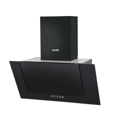 Stylish 60cm Black Glass Cooker Hood with Carbon Filters for Efficient ...