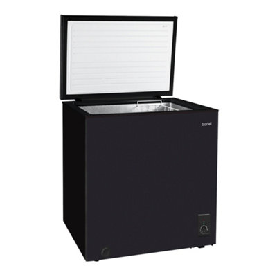 Stylish 99L Black Freestanding Chest Freezer with Versatile ...