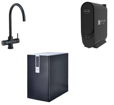 Stylish and Durable Round Black Purifier System - 5-in-1 Chilled ...