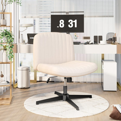 Stylish Armless Office Chair with Height Adjustable, Wide Seat, Perfect ...