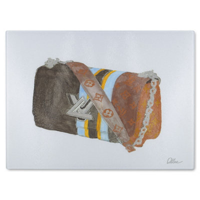 STYLISH BAT DESIGNER STYLE GLASS CHOPPING BOARD
