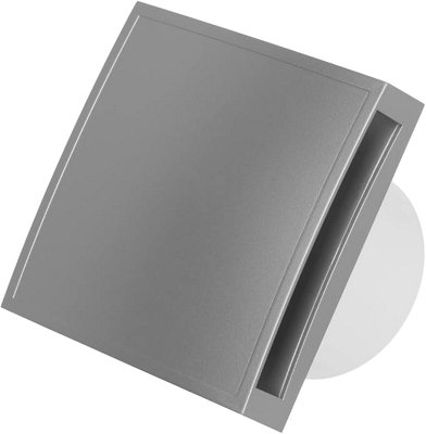 Stylish Bathroom Extractor Fan 100mm with Timer and Satin Front Cover