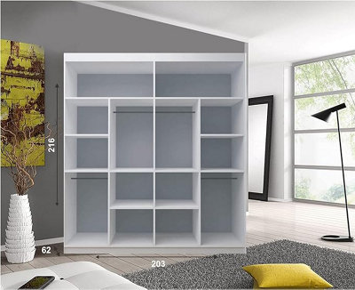 Stylish Bedroom Sliding Wardrobe - Storage Space & Sleek Design comes ...