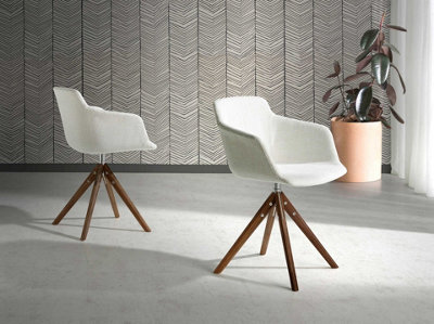 Stylish Beige Fabric Swivel Chair for Modern Dining Rooms