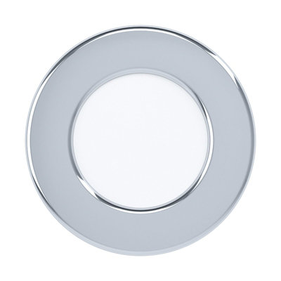 Stylish Chrome Round LED Flush Downlight for Walls and Ceilings - 2.7W ...