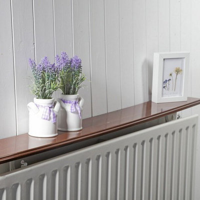 Stylish Easy Fit Oak Radiator Shelf - 36 Inches for Home Decor