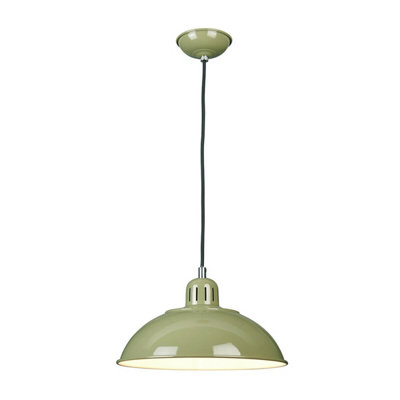 Stylish Green LED Ceiling Pendant Light with E27 Socket - 60W Bulb