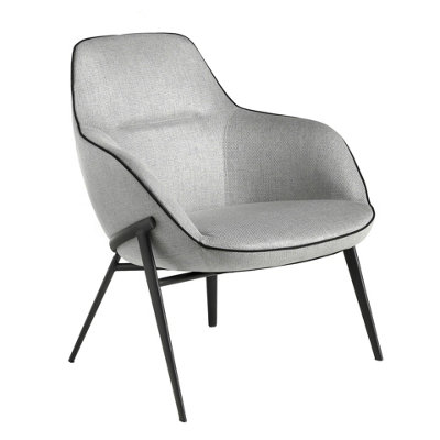 Stylish Grey Fabric Armchair for Modern Homes