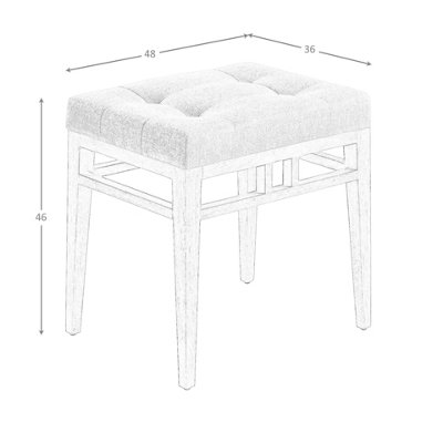 Stylish Grey Fabric Stool for Modern Interiors