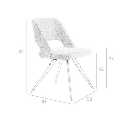 Stylish Grey Fabric Swivel Chair for Modern Dining Rooms