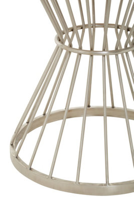 Stylish Hourglass Dining Table with Black Marble & Silver Base ...