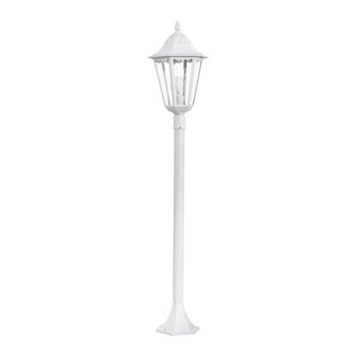 Stylish IP44 Outdoor Bollard Light in White Aluminium - 1 x 60W E27 ...