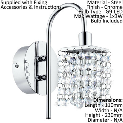 Stylish Low Ceiling Light with Matching Chrome and Crystal Wall Lights ...