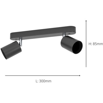 Stylish Modern Black Double Ceiling Spotlight for Indoor Spaces