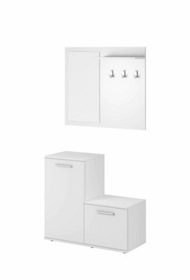 Stylish Monti Hallway Set in White Matt - Modern Elegance for Your ...