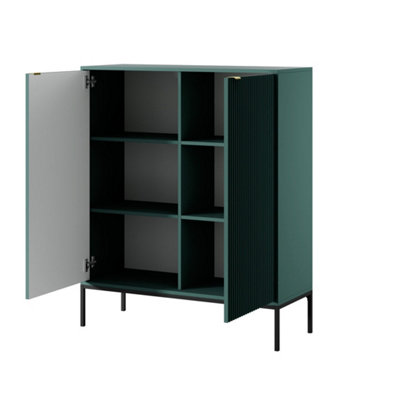 Stylish Nova Highboard Cabinet H1250mm W1040mm D390mm in Green ...