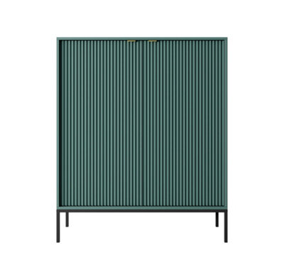 Stylish Nova Highboard Cabinet H1250mm W1040mm D390mm in Green ...