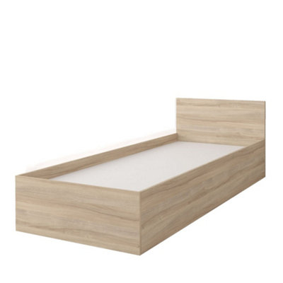 Stylish Oak Sonoma Single Bed with Storage H700mm W935mm L2060mm ...