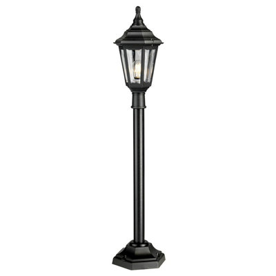 Stylish Outdoor IP44 Mini Lamp Post with LED Bulb E27 100W - Black