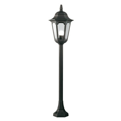 Stylish Outdoor IP44 Mini Lamp Post with LED E27 Bulb - Black 100W
