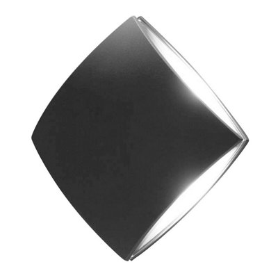 Stylish Outdoor IP54 Graphite Wall Light with 11W LED Bulb for Exterior Use