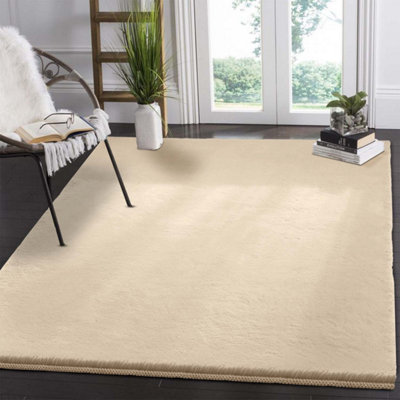 Stylish Rabbit Fur Rug 120X170 cm Living Room Bedroom Area Carpet