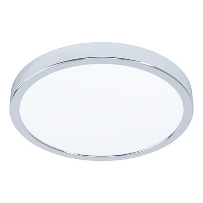 Stylish Round Chrome LED Ceiling Light - 20W Adjustable Wall Fixture