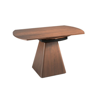 Stylish Round Walnut Extending Dining Table for Modern Homes