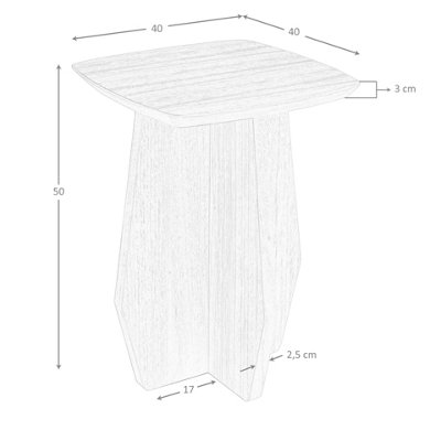 Stylish Square Walnut Corner Table for Modern Homes