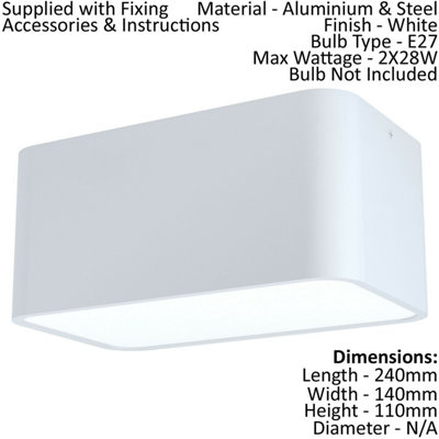 Stylish White Aluminium Twin Downlight for Walls and Ceilings
