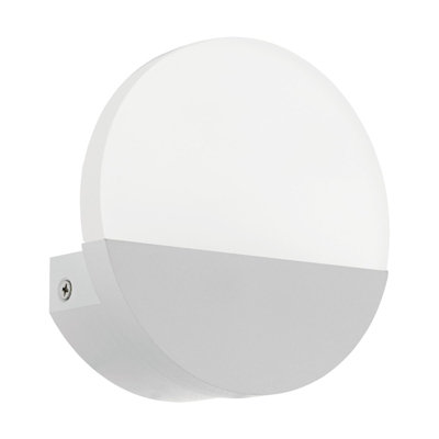 Stylish White Satin LED Wall Light with Adjustable Height