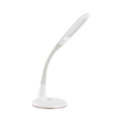 Stylish White Touch Control LED Desk Lamp with Dimming and Wireless ...