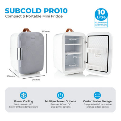 Subcold Pro 10L Mini Fridge Chequered Grey