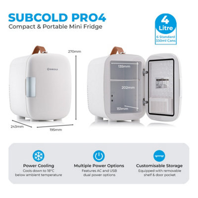 Subcold Pro 4L Mini Fridge White