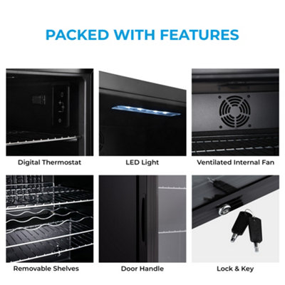 Subcold Super 115 LED Drinks Fridge Black