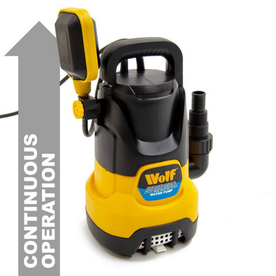 SUBMERSIBLE WATER PUMP DIRTY & CLEAN WATER WOLF 400W, AUTOMATIC FLOAT ...