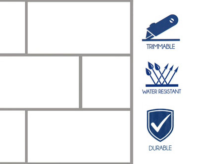 Subway Backsplash Tiles Peel & Stick 4pcs White Brick Self Adhesive ...