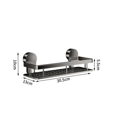 Suction Cup Bathroom Organizer Shelf, Single Layer Rectangular Shower ...