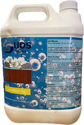 SUDS-ONLINE 7KG pH- minus reducer For swimming pools, spas, hot tubs ...